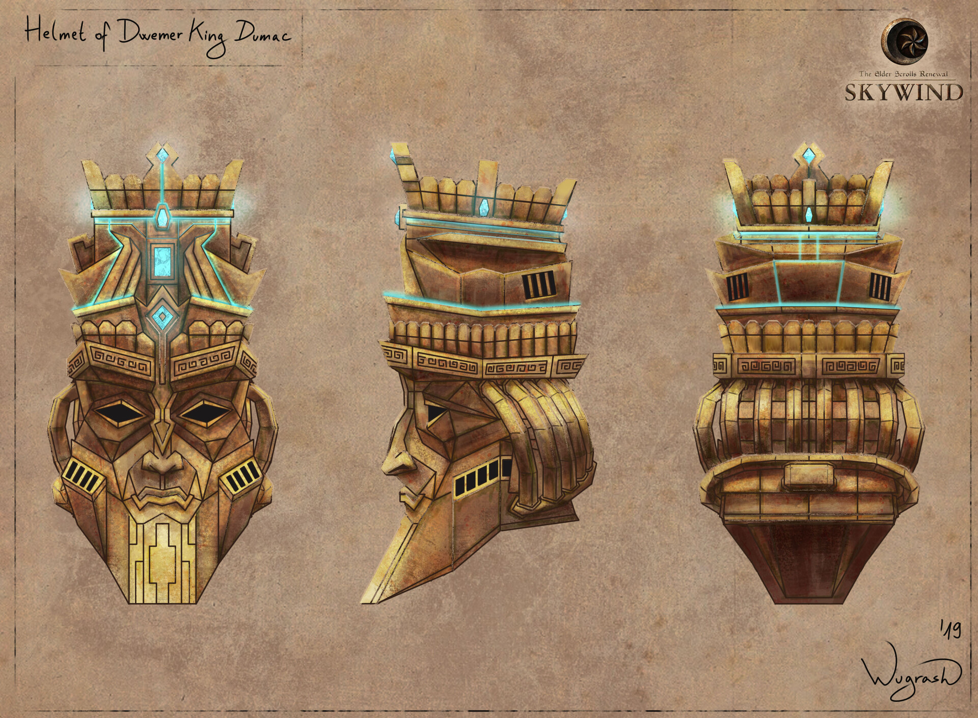 ArtStation - Skywind: Helmet of Dwemer King Dumac