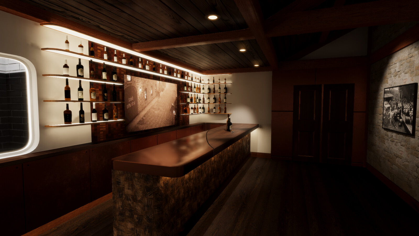 Homero Feindt - Modern Whiskey Bar VR Environment