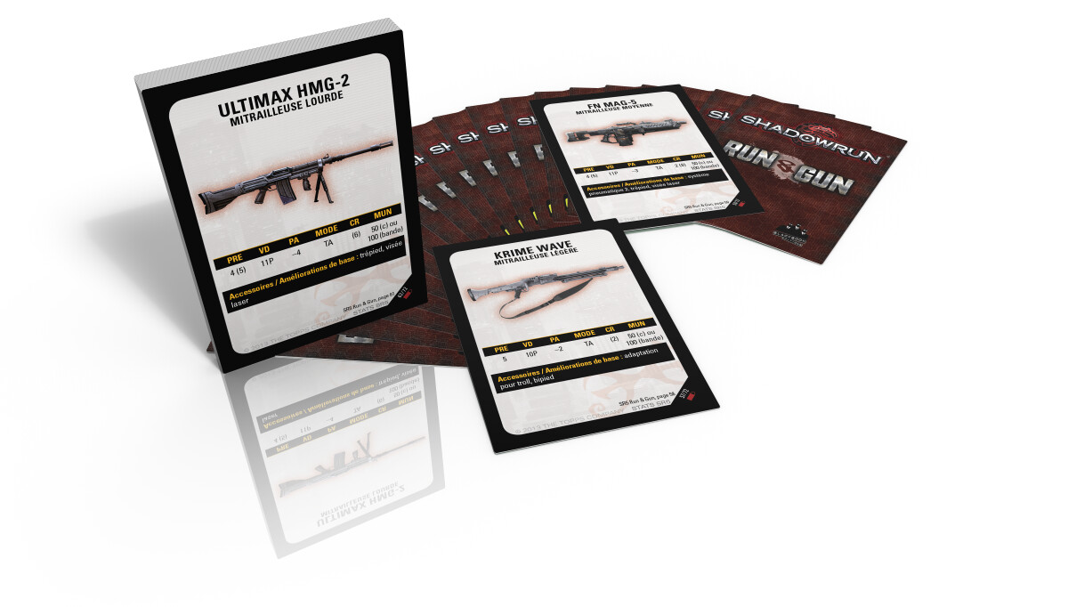 ArtStation - Shadowrun 5 (French edition) - Cartes d'armes Run & Gun