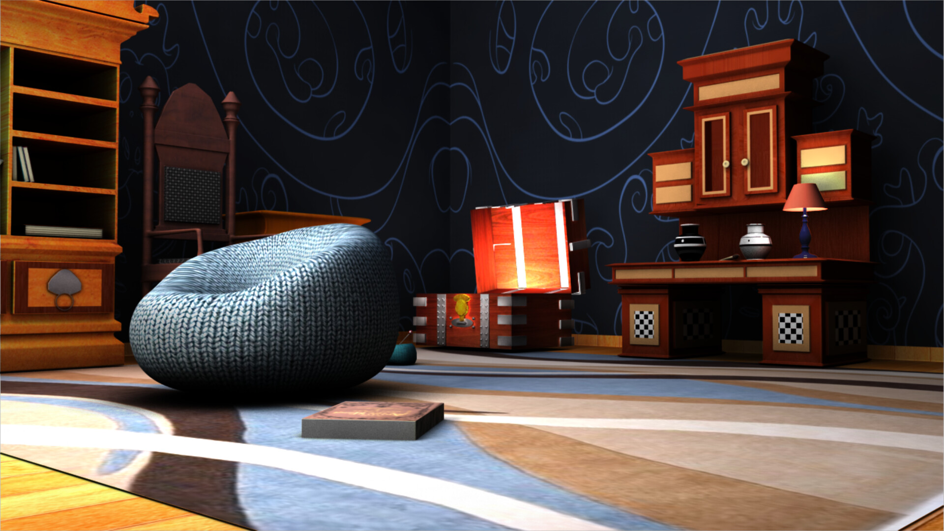 ArtStation - 3D Modeling Room.