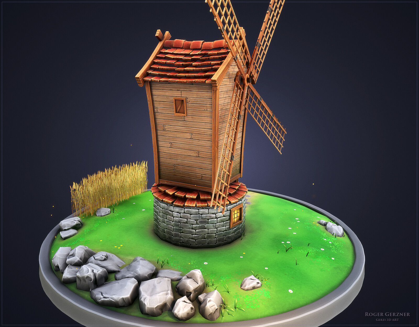 Roger Gerzner - Stylized Windmill Game Asset