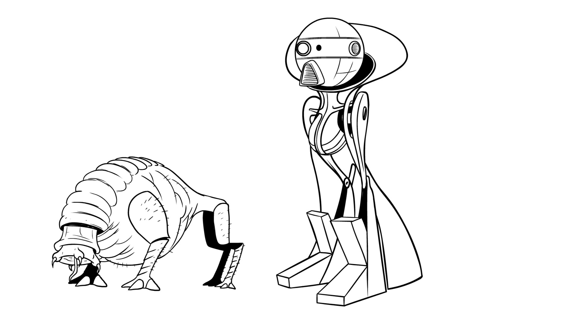 ArtStation - Alien and Robot doodles