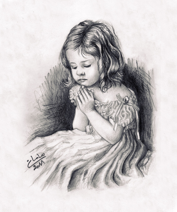 ArtStation - a little girl praying