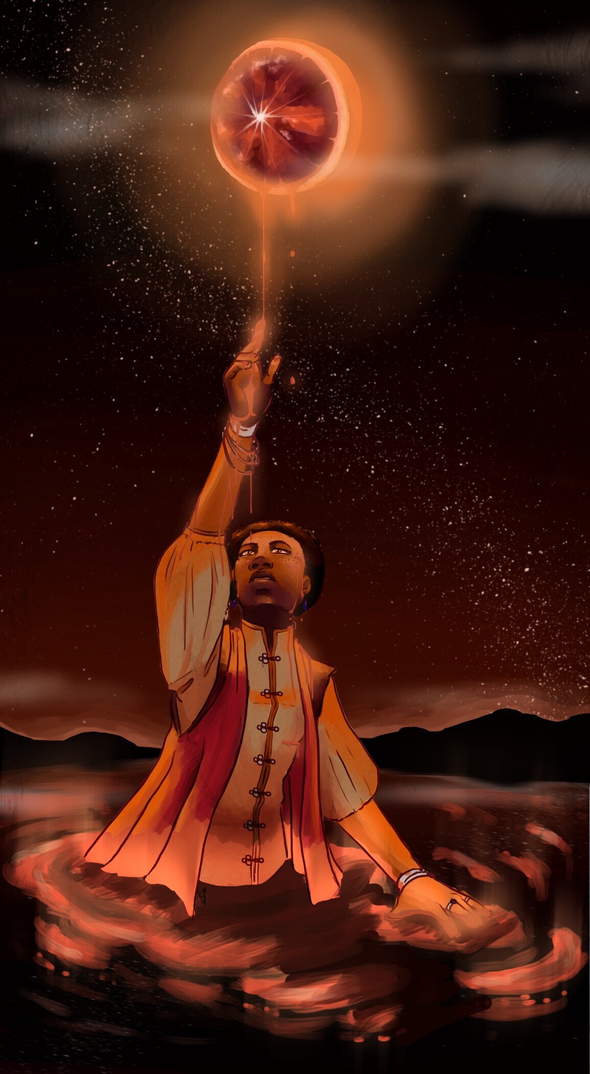 ArtStation - Blood Orange Moon