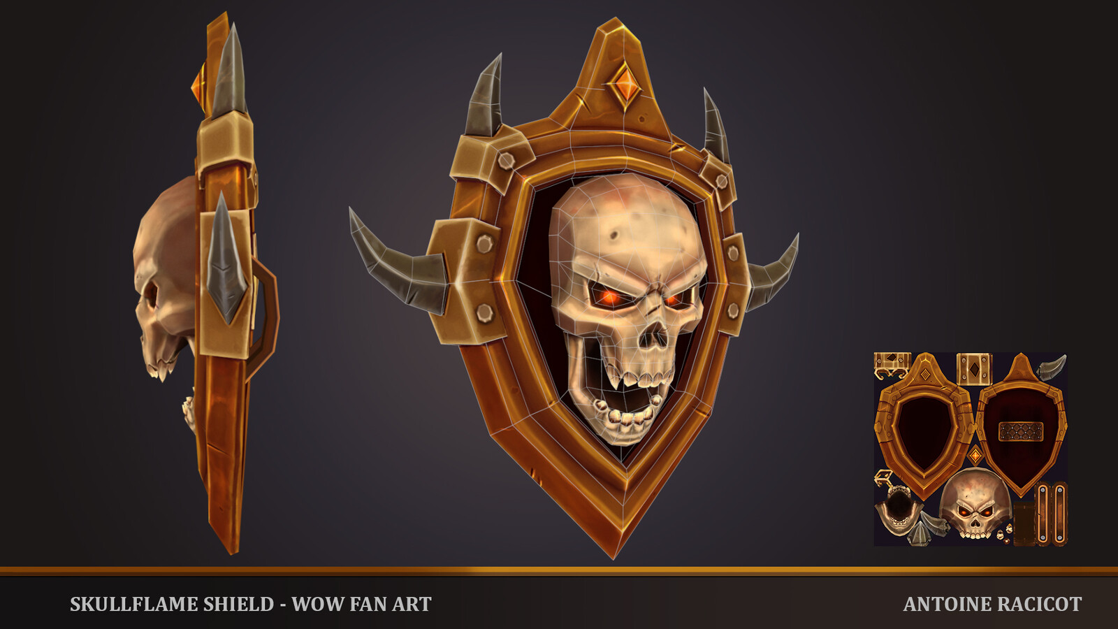Antoine Racicot - Skullflame Shield - World of Warcraft Fan Art