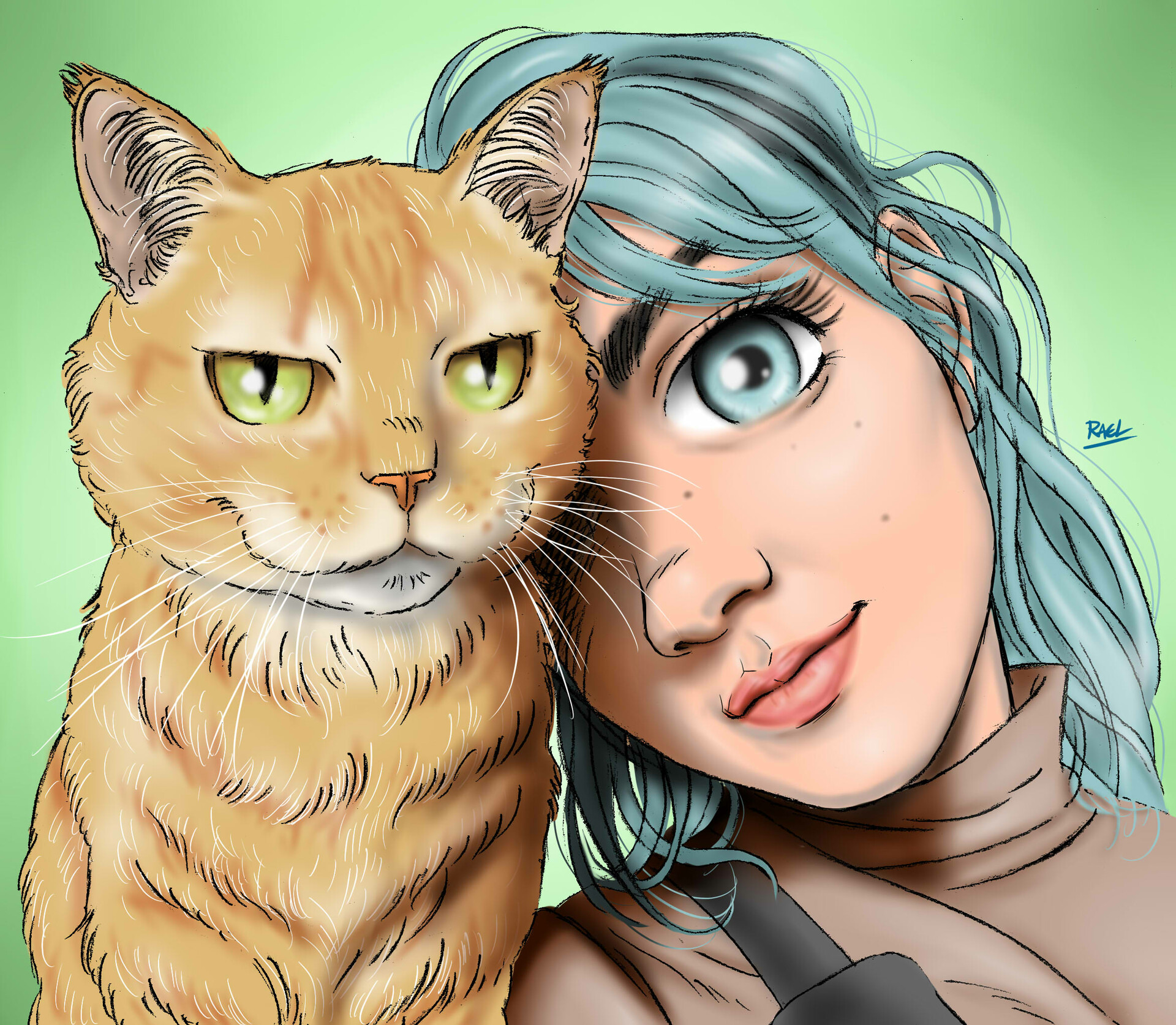 ArtStation - Celia and the Cat