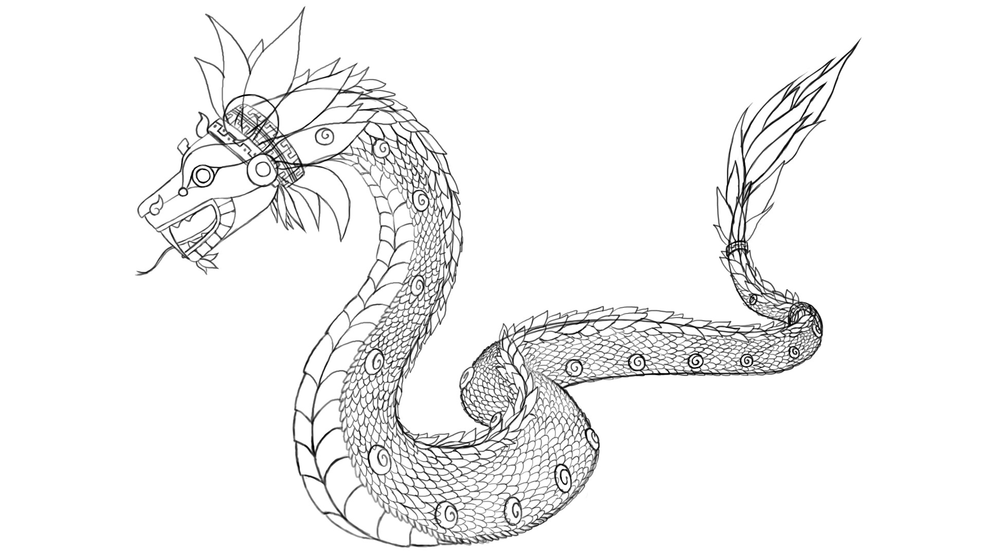 how to draw kukulkan