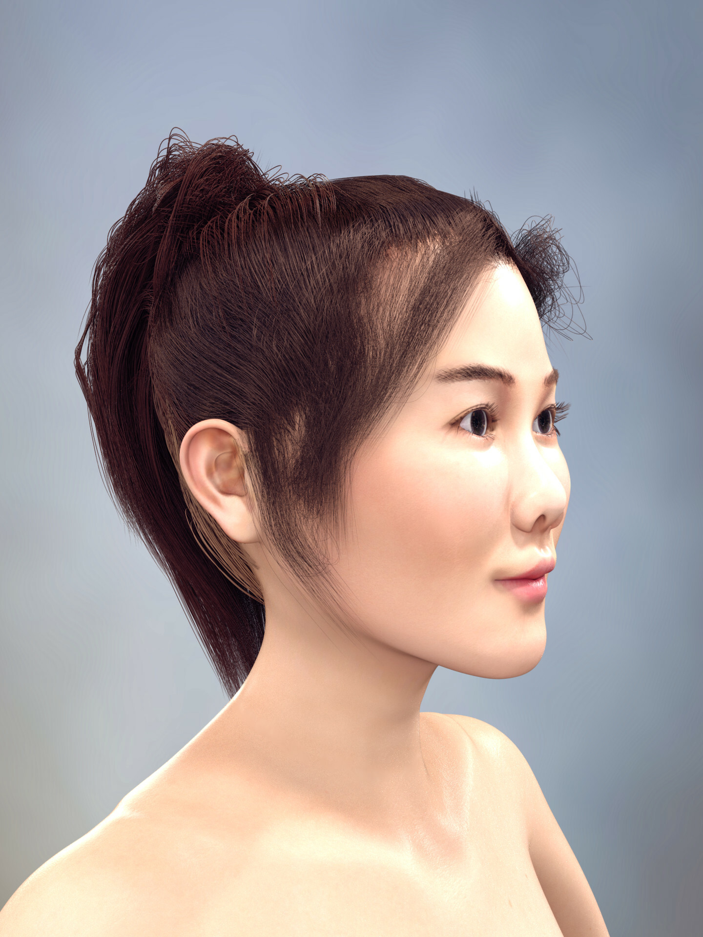 ArtStation - Asian girl head