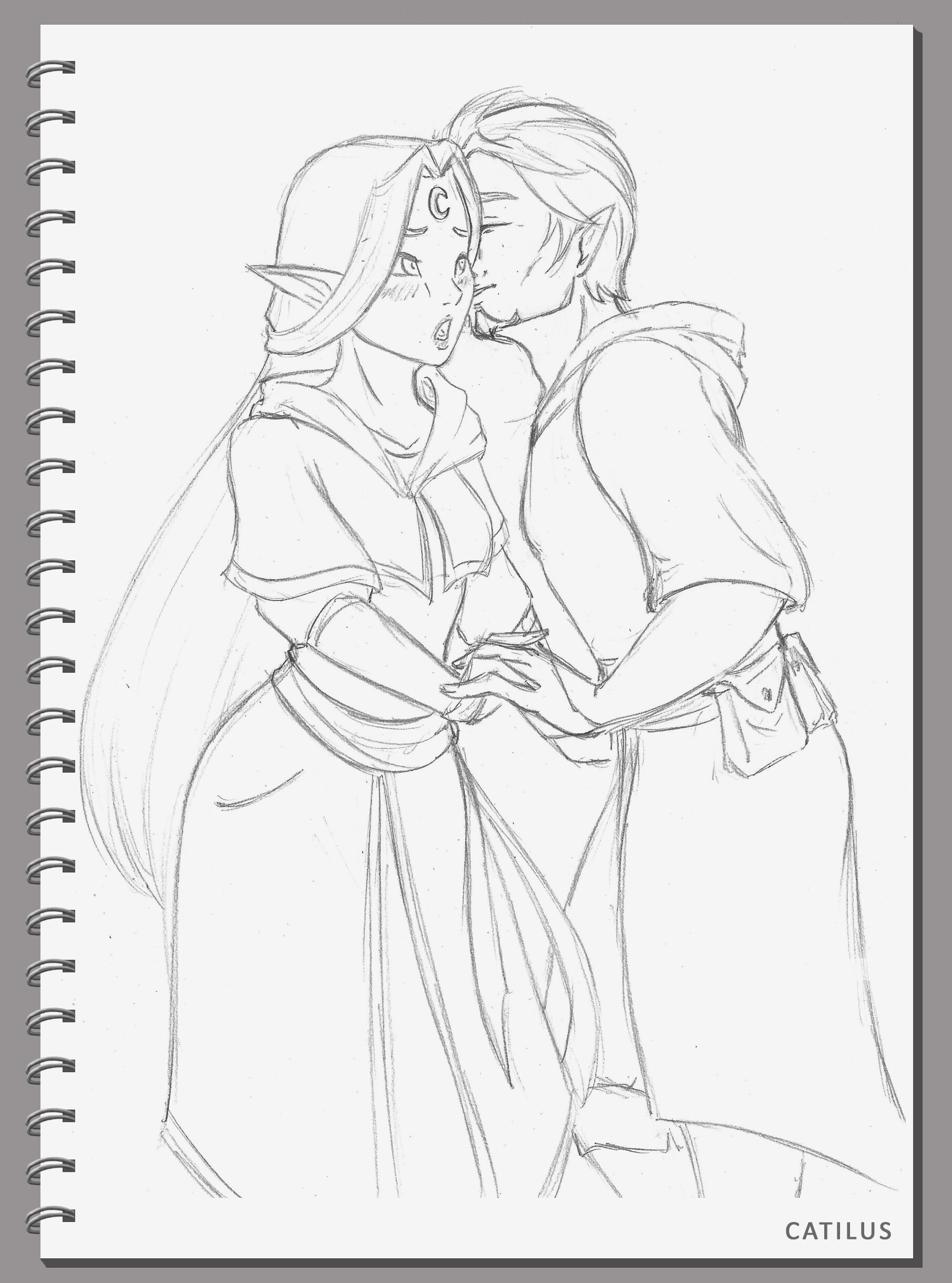 ArtStation - Neket and Darael’s Cute Kiss