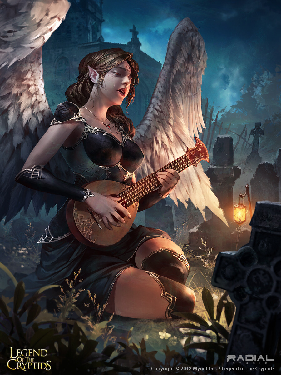 ArtStation - Mandolin Playing Dark Goddess_Reg