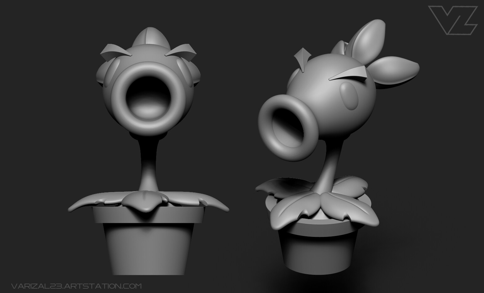 Varizal Zulmi - "Repeater" Plants vs Zombies 3D Fanart