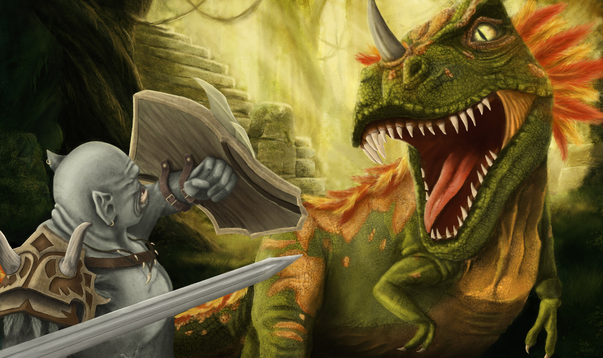 ArtStation - Herodus vs. the King of Feathers