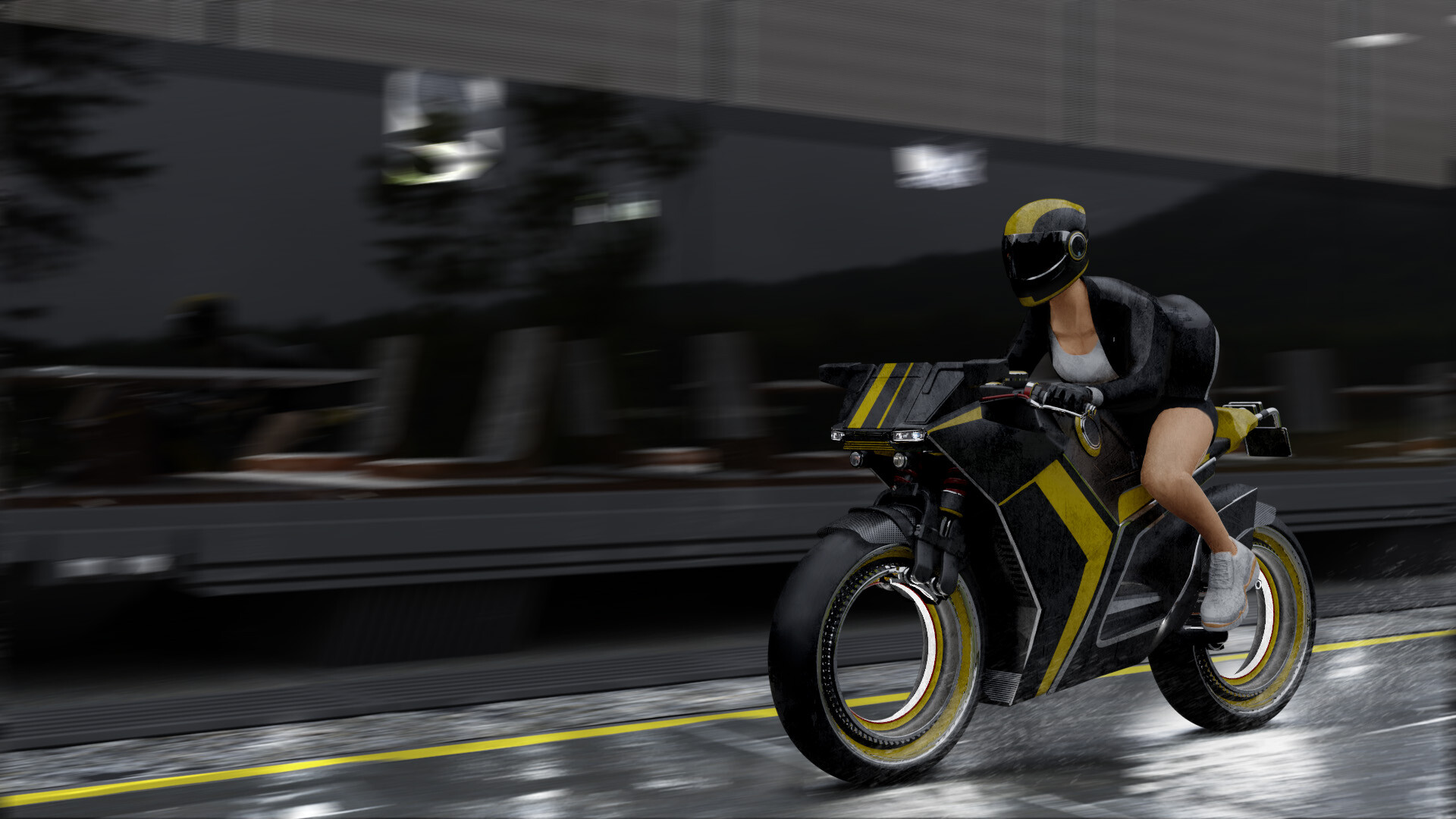 ArtStation - Maglev motorcycle