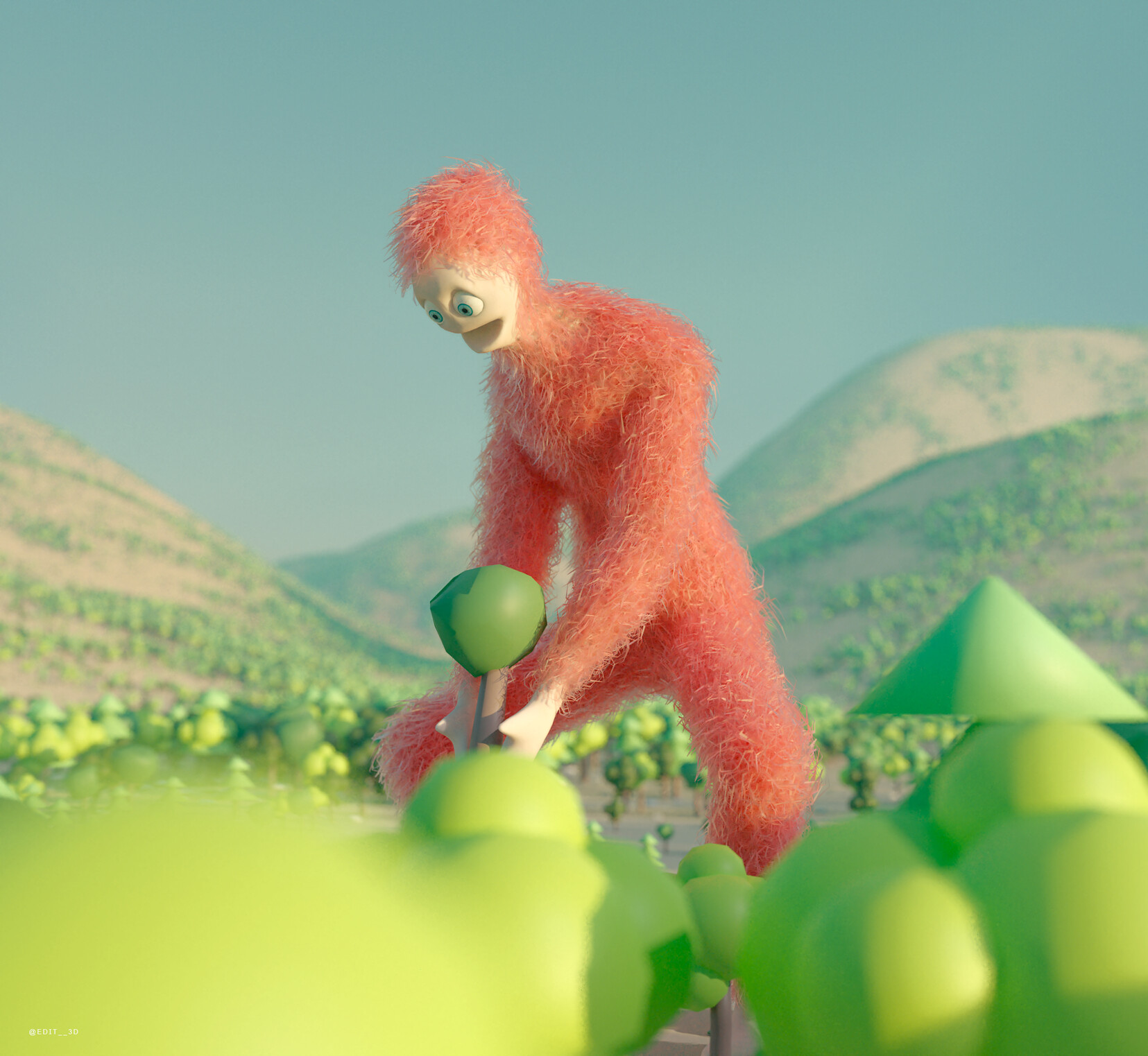 ArtStation - Big Foot Planting Trees
