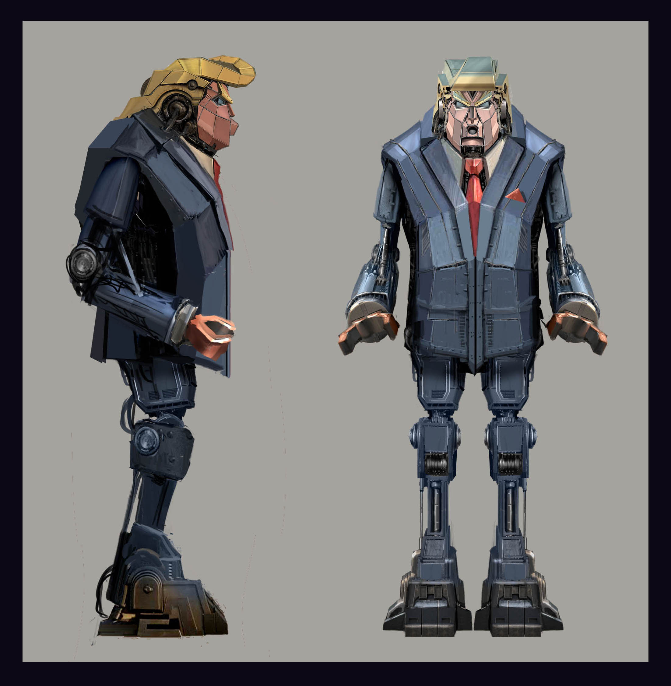 Santiago Vecino - Trump robot - concept art