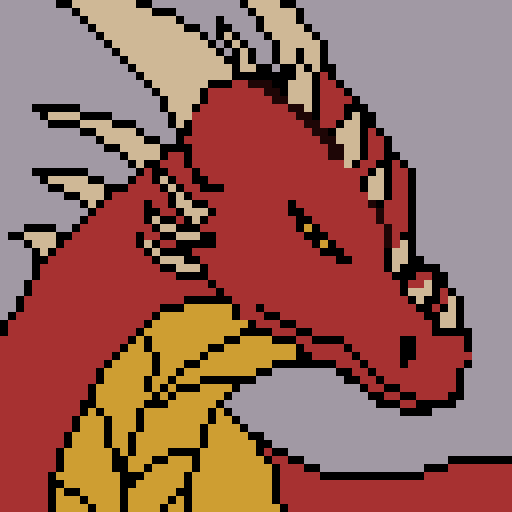 fire dragon pixel art