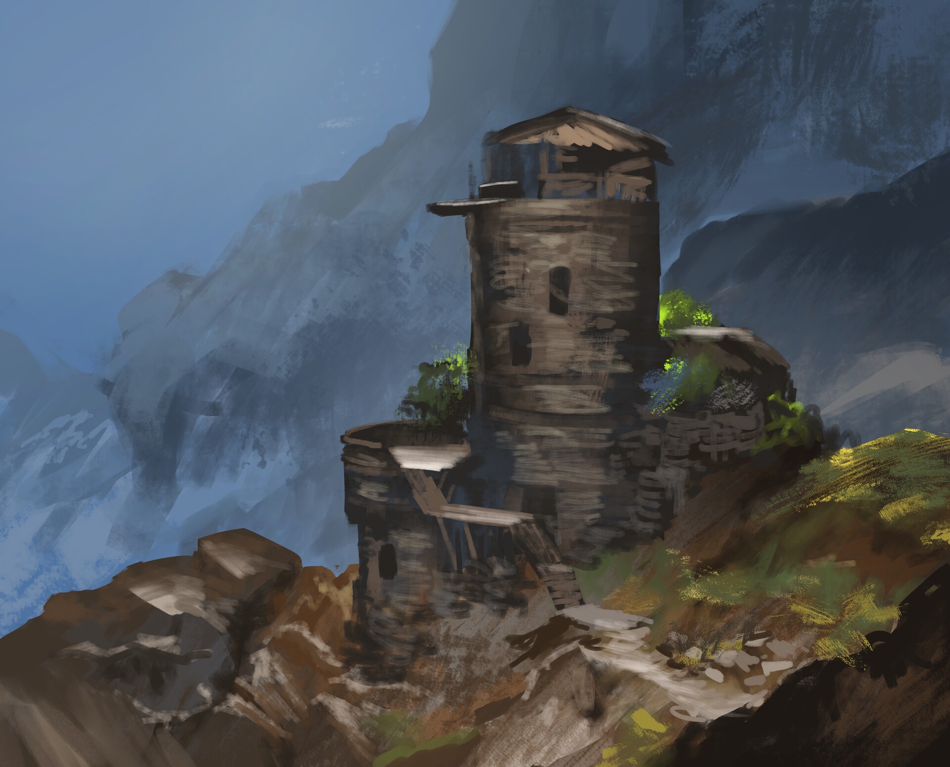 ArtStation - Fantasy Game Location WIP