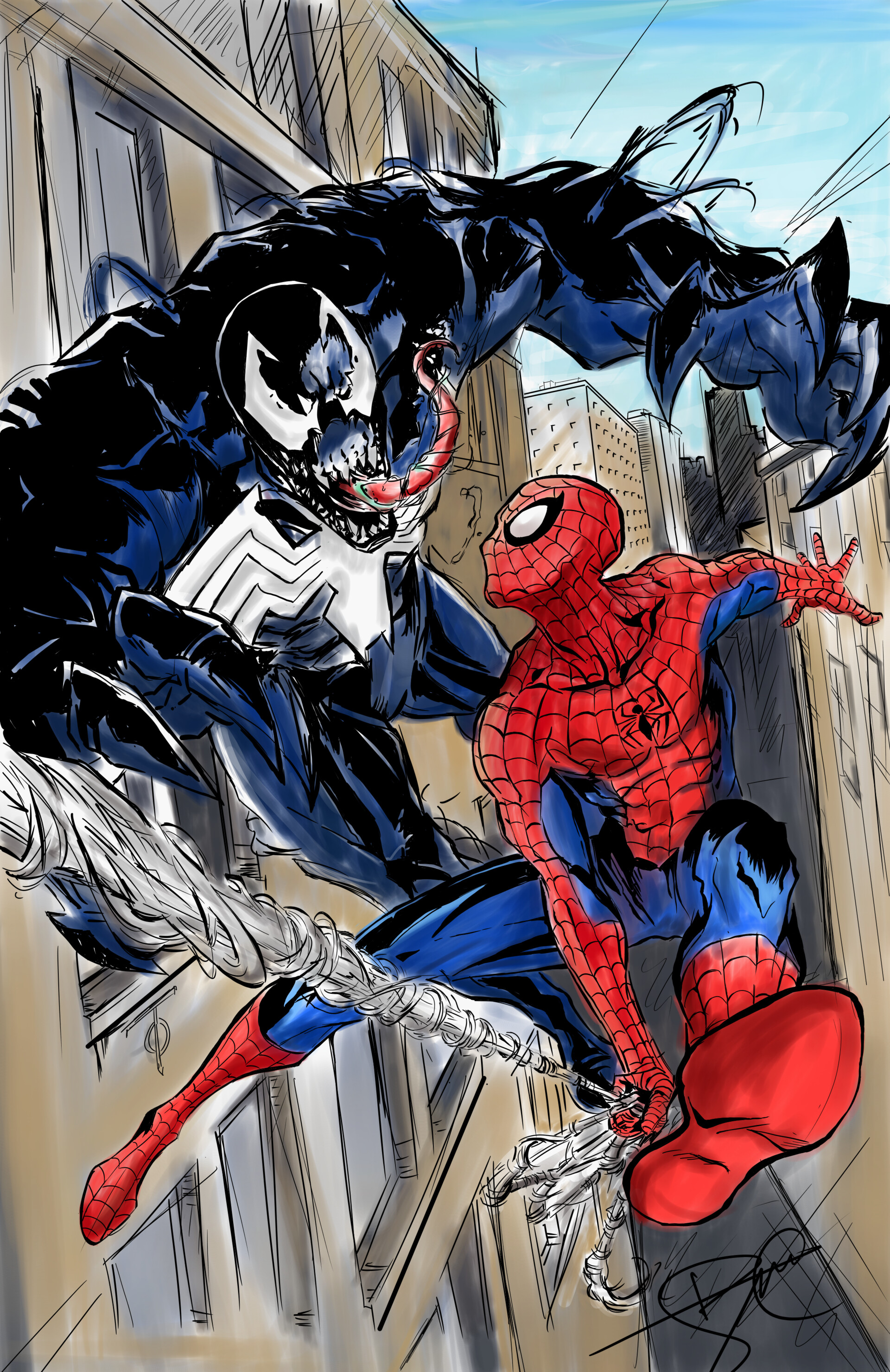 ArtStation - Spidey vs Venom
