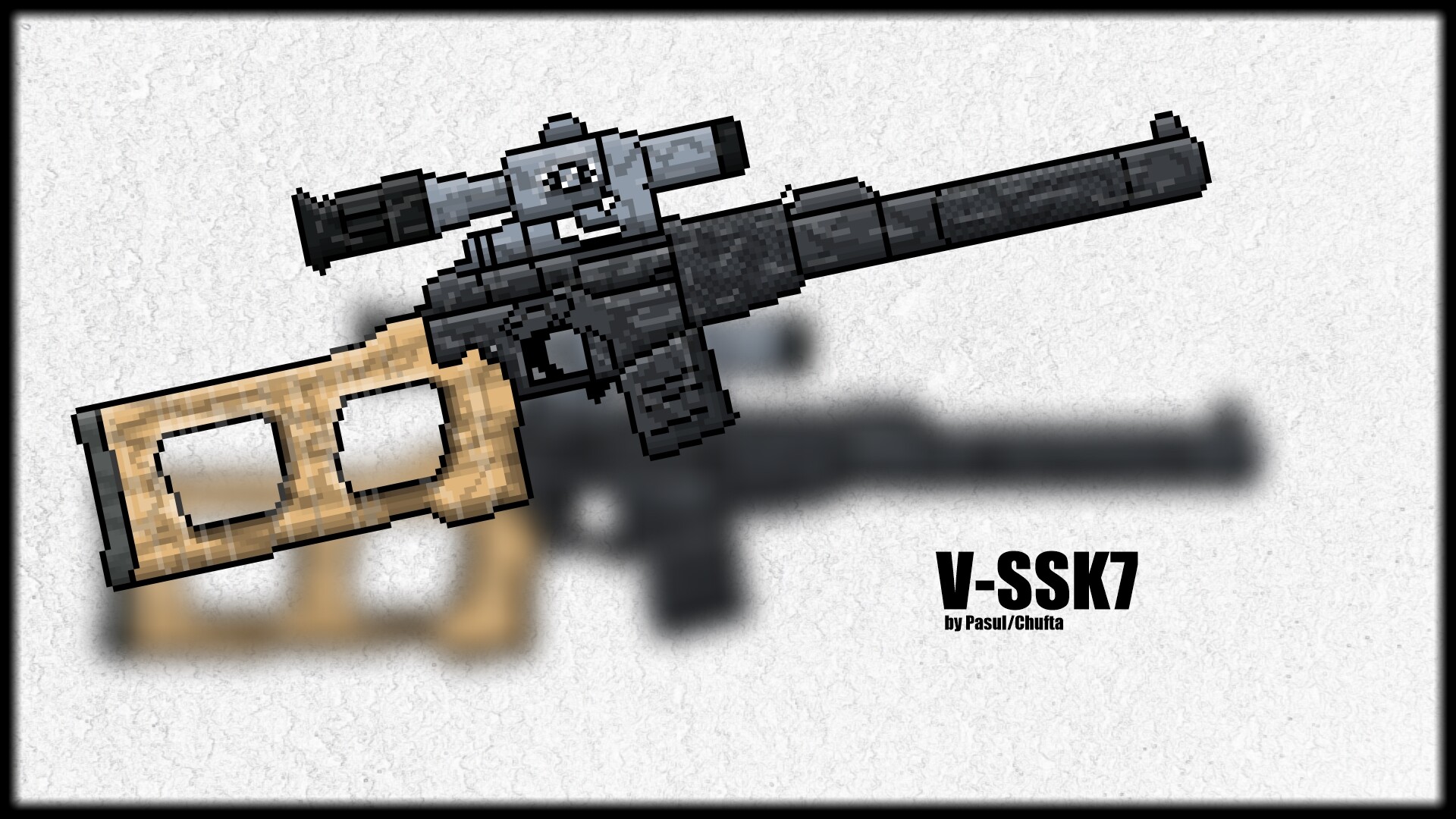 ArtStation - VSSK7 Automatic Sniper Rifle - Pixel Art