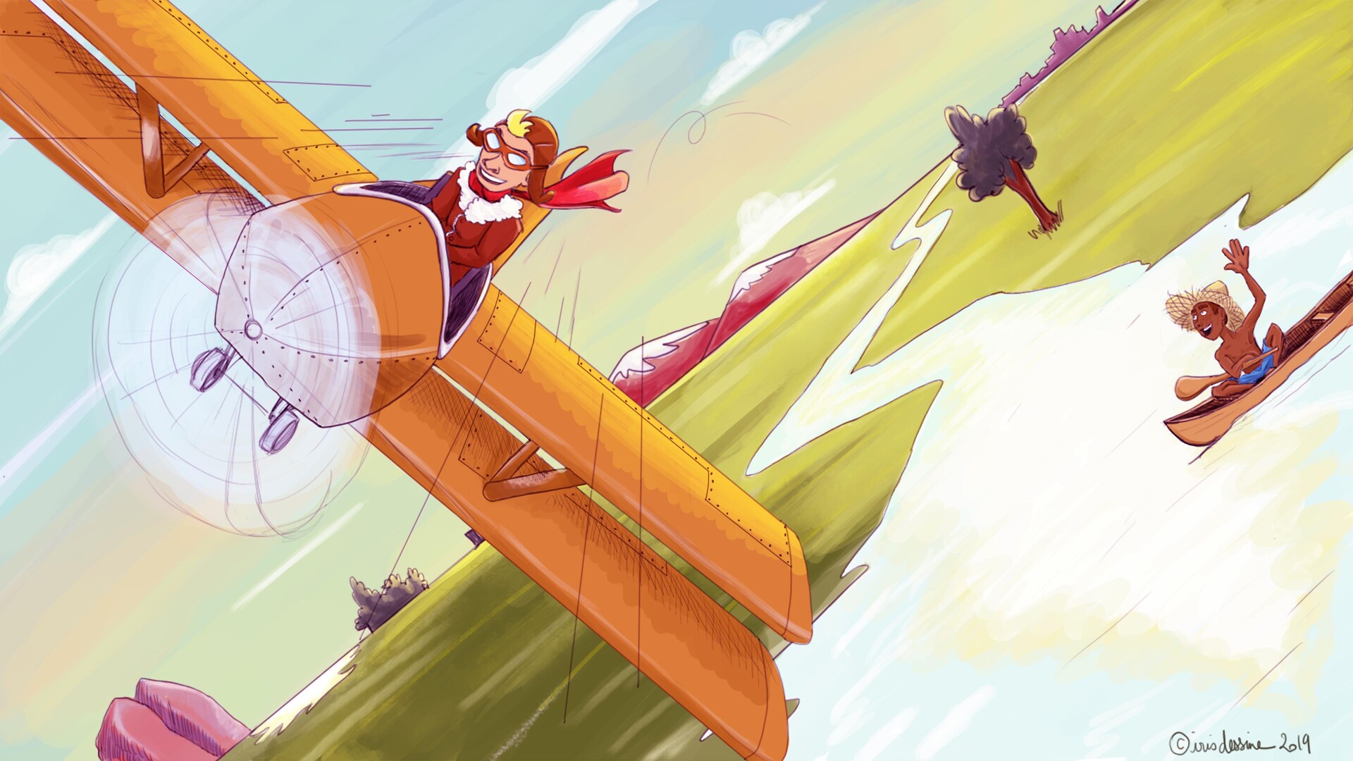 ArtStation - Avion en vol