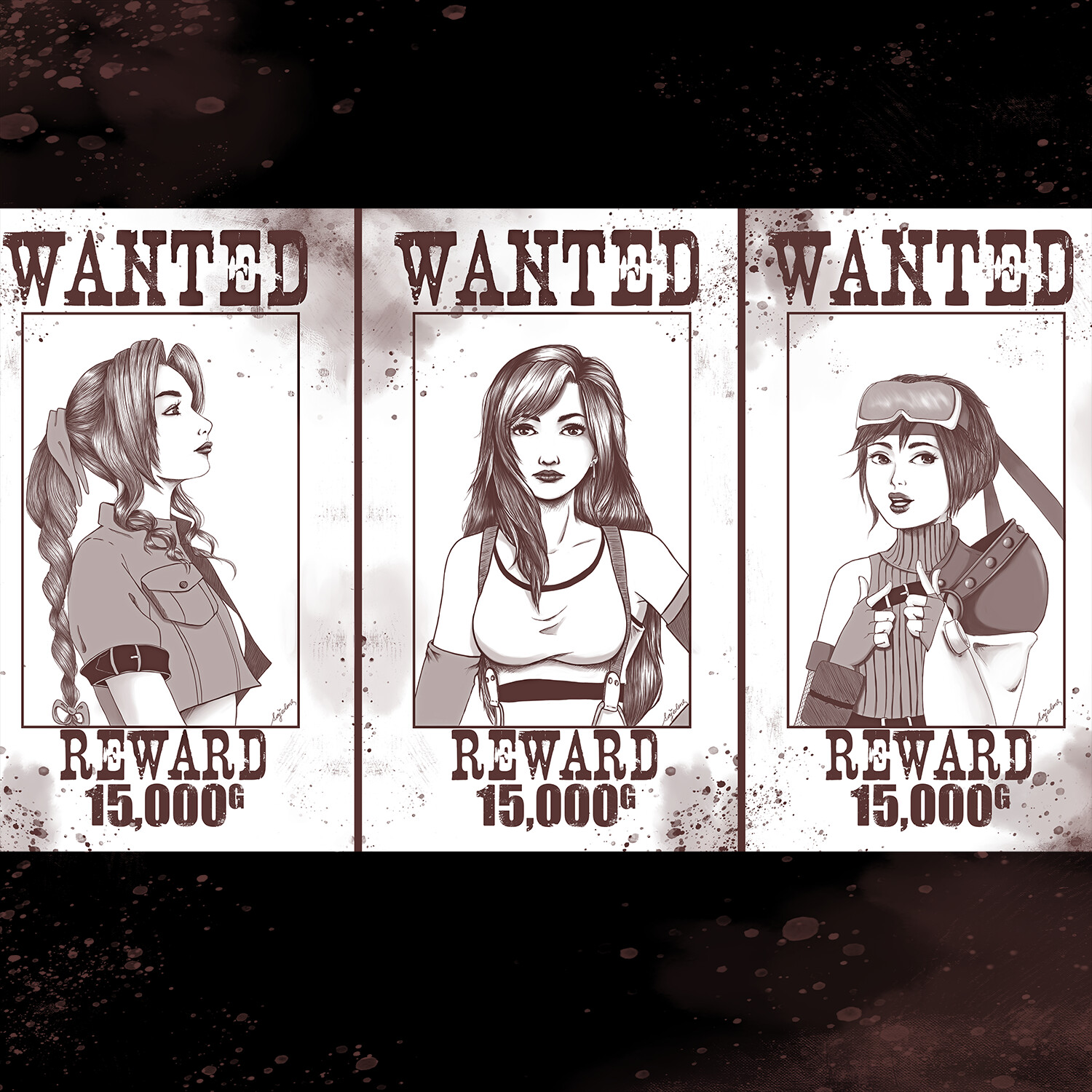 ArtStation - Final Fantasy 7 Wanted Series