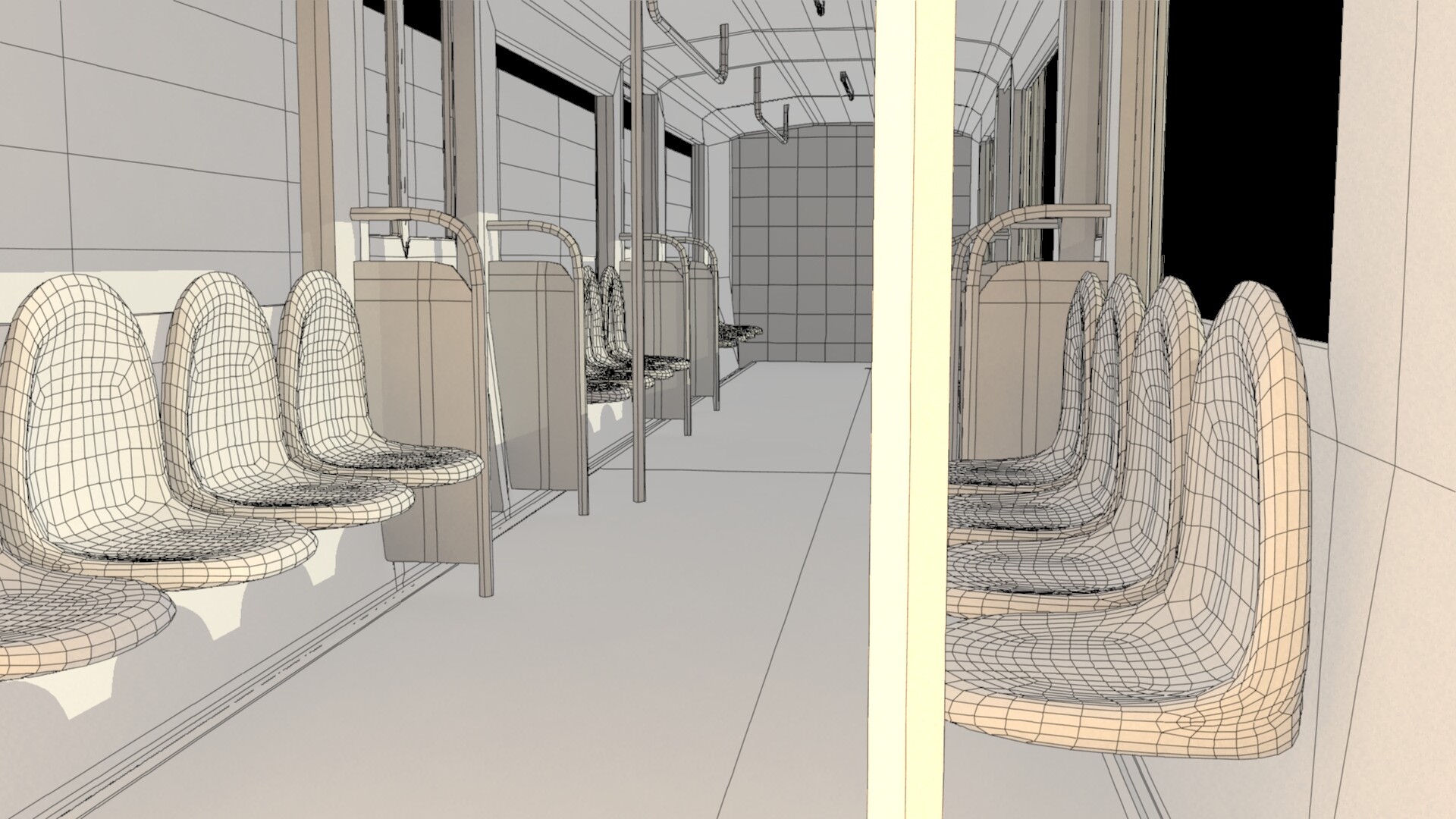 Gerardo Mata - Rendering and texturing of a "subway vagon"