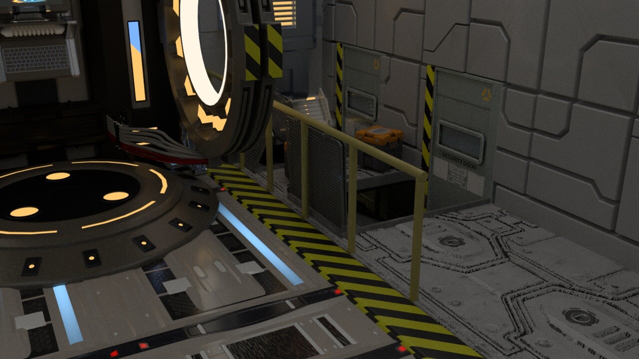 Sylvio Rieger - SciFi Labor, Technical and Transport Room / Station