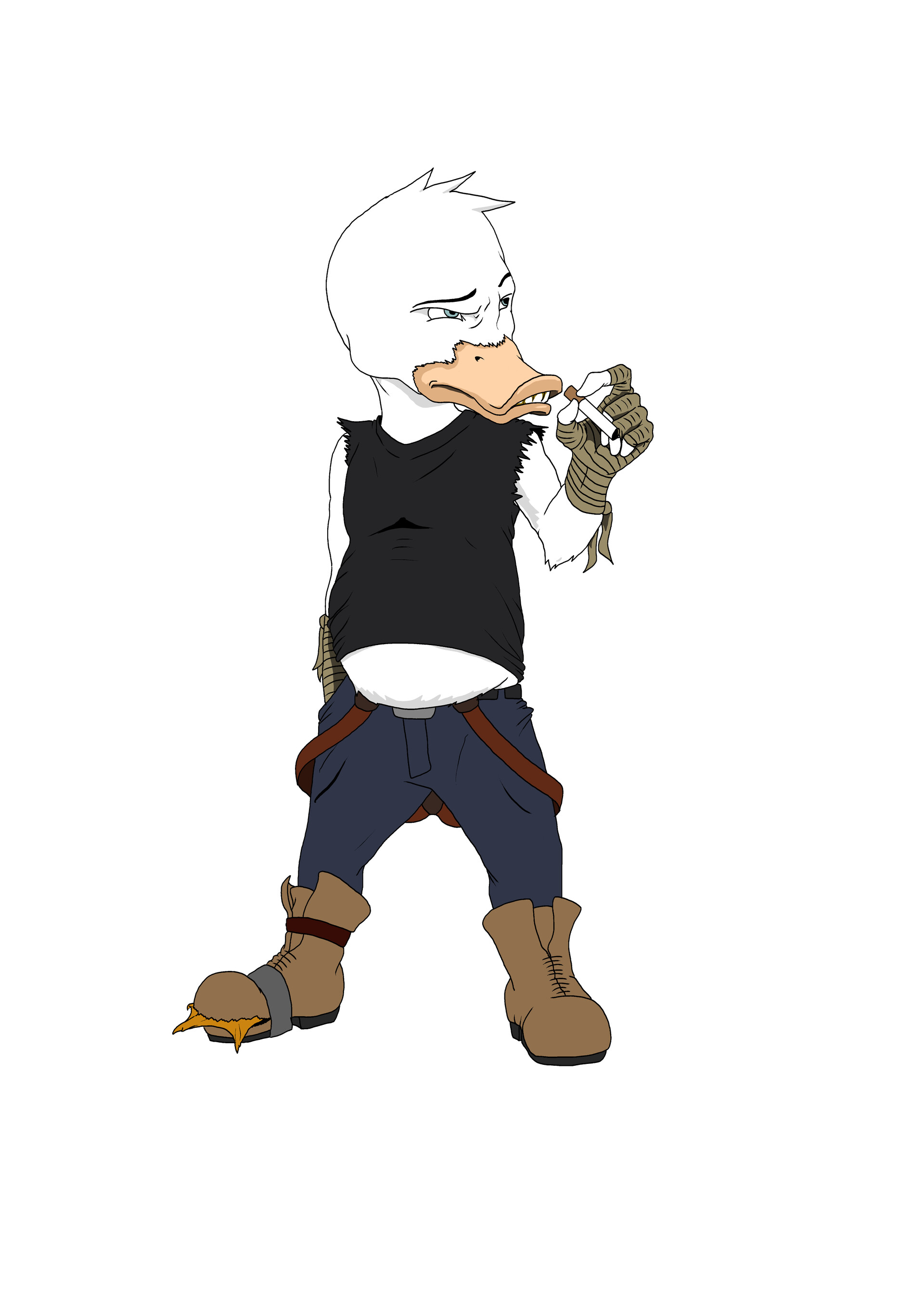 Mean Cartoon Duck