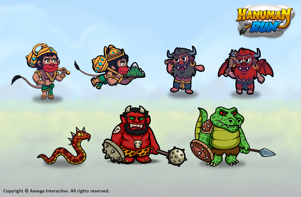 ArtStation - Hanuman Run - Game Art