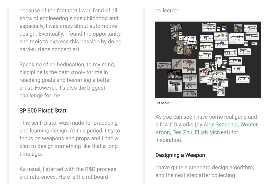 Vitaliy Ishkov - Working on Visual Weapon Design