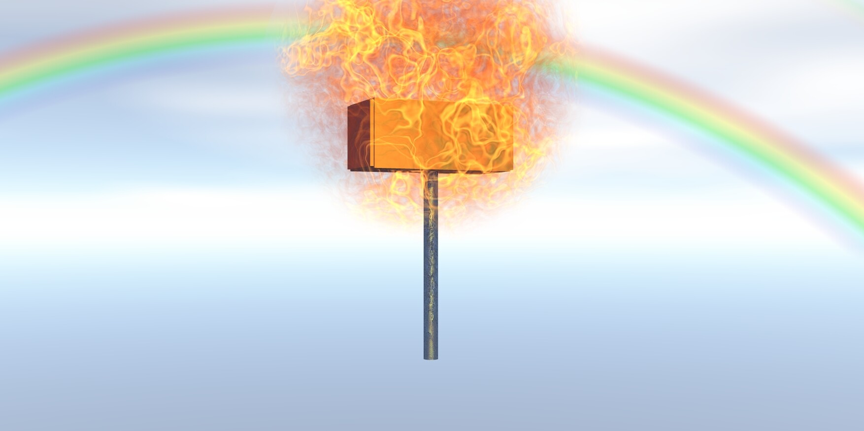 ArtStation - Poorly Rendered Flaming Ban Hammer of DOOM!