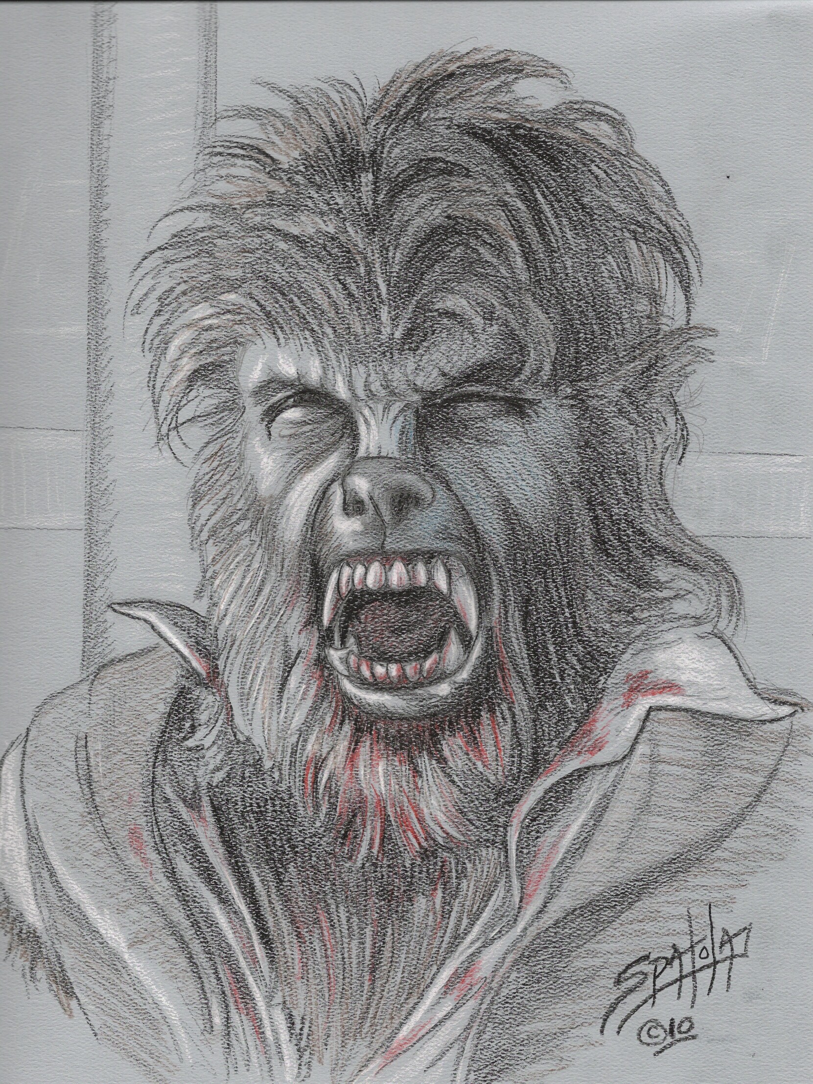 drawing wolfman