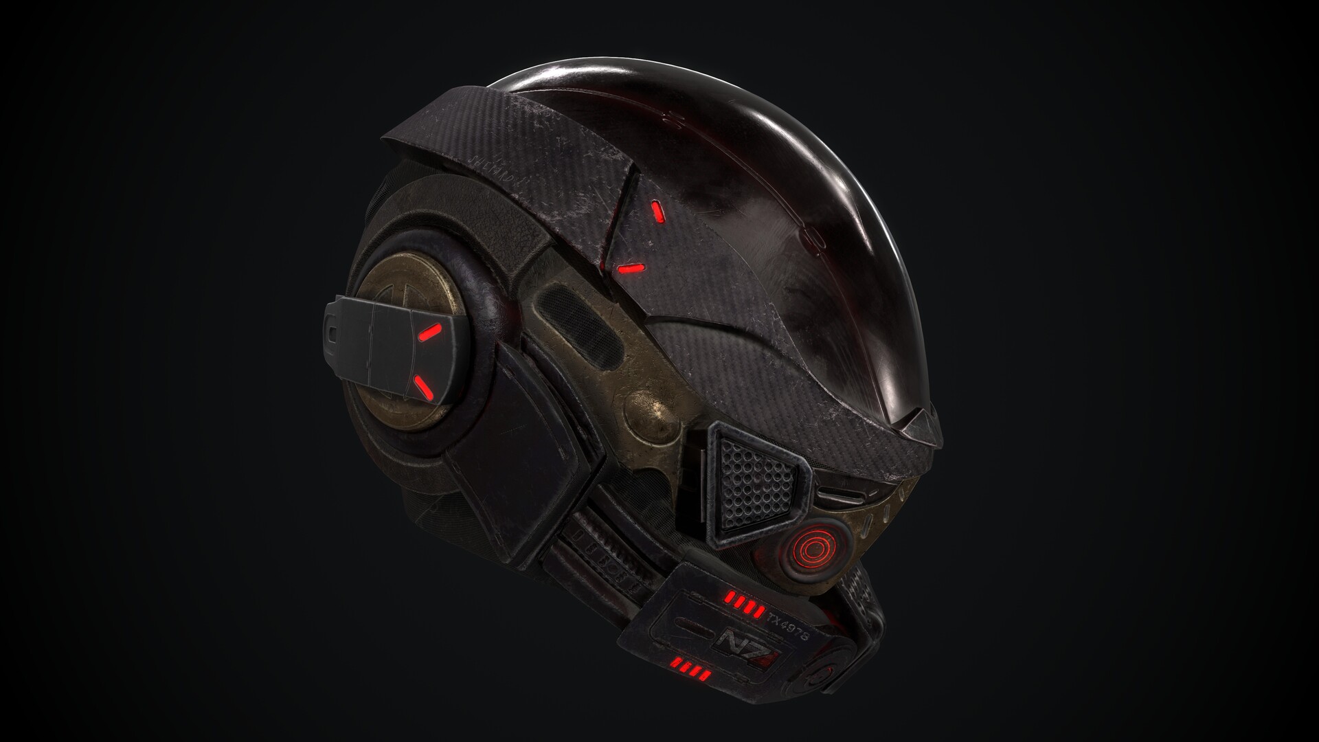 Guillaume Menot - helmet N7 mass effect