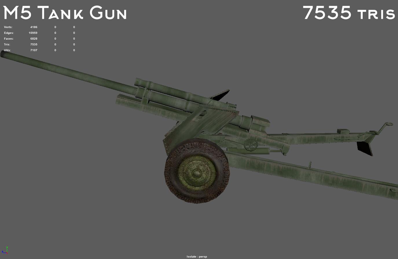 ArtStation - M5 Tank Gun