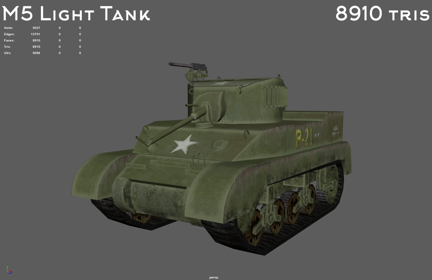 ArtStation - M5 Light Tank