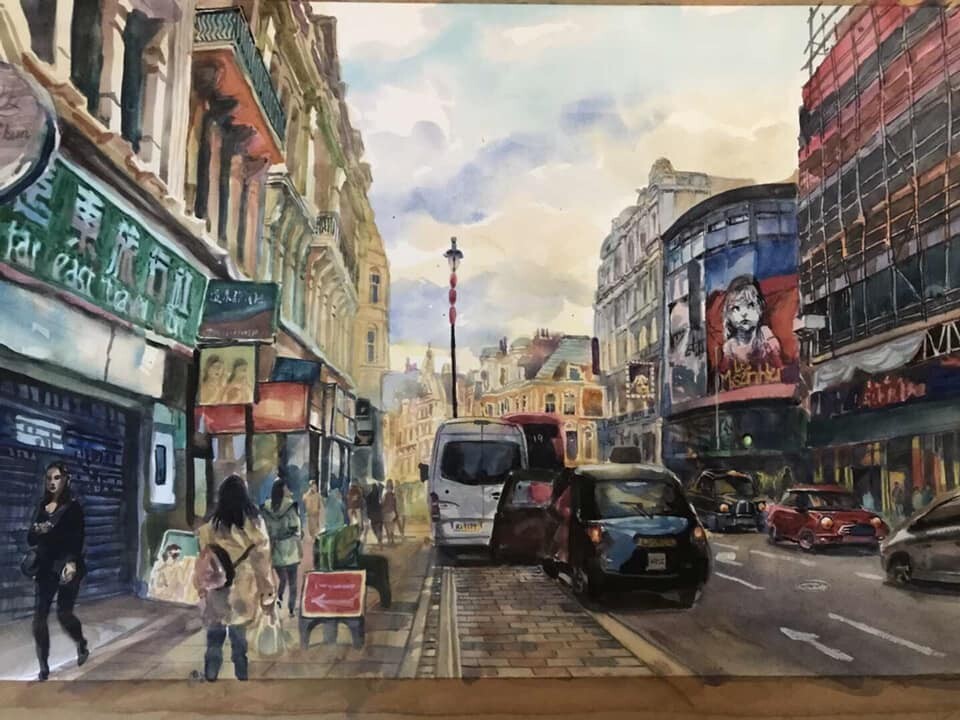 ArtStation - Oil & watercolor series of London