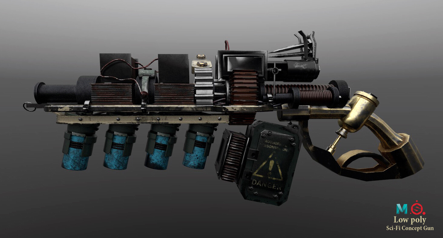 ArtStation - Sci-fi Gun Concept model Modeling and texturing by ...
