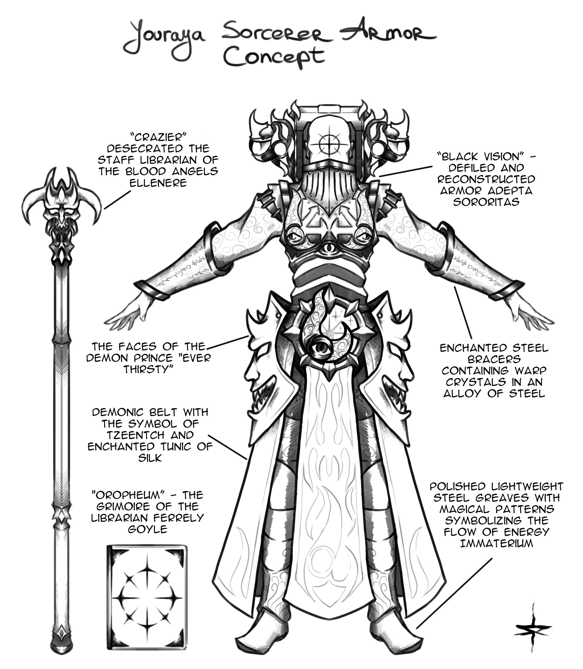 ArtStation - Youraya Sorcerer armor concept