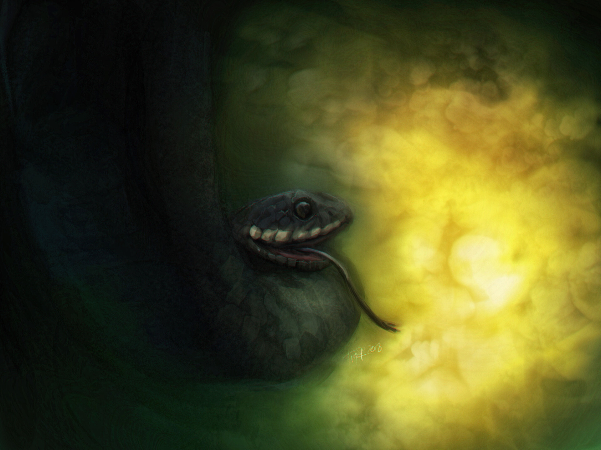 ArtStation - Snake scetch