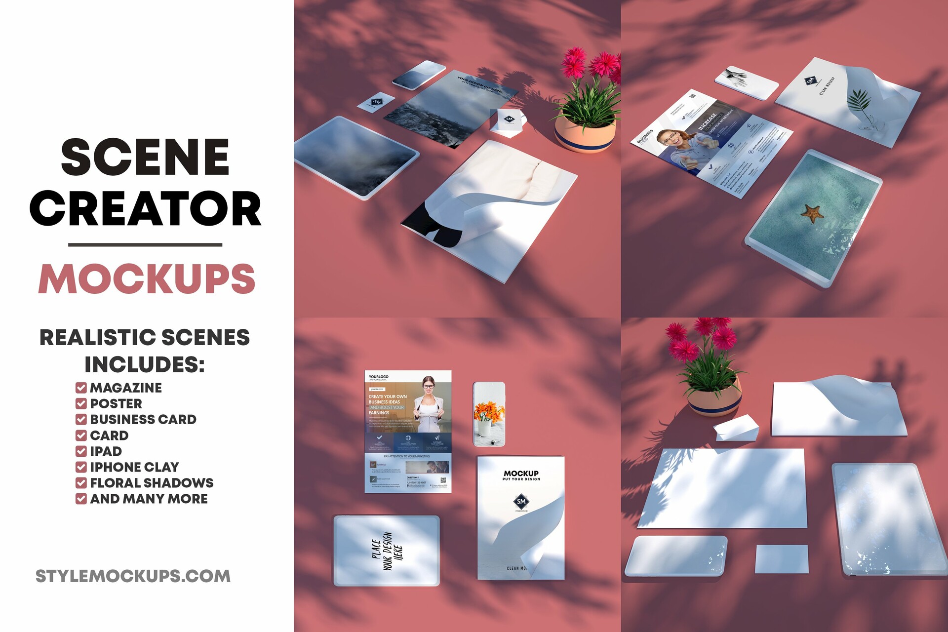 Style Mockups - Clean Scene Creator Mockups