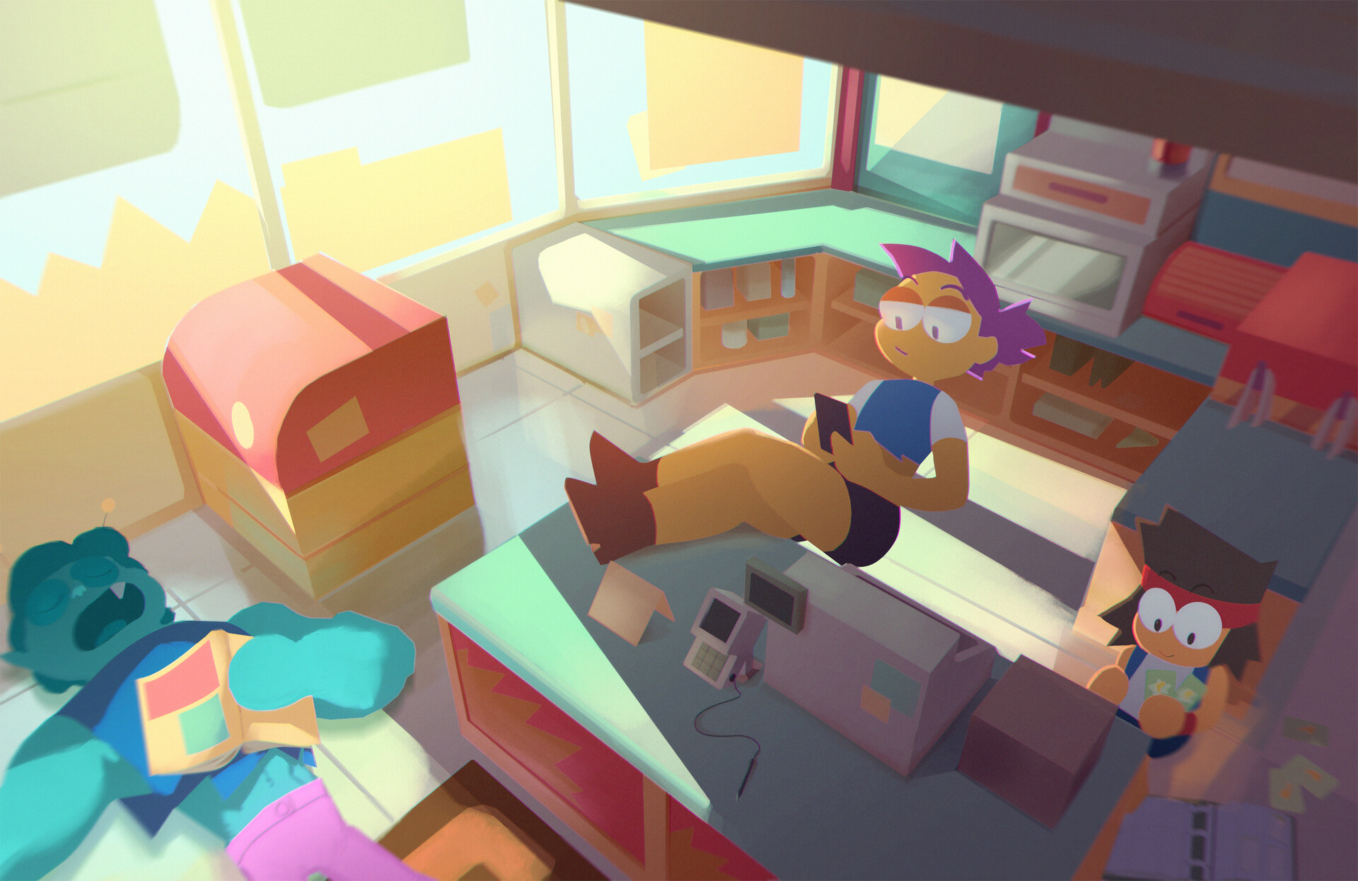 ArtStation - Slow Day at the Bodega (OK KO)