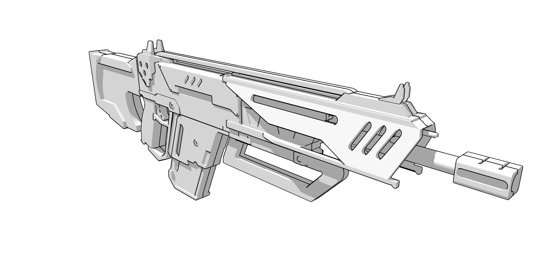 ArtStation - Concept assault rifle WIP