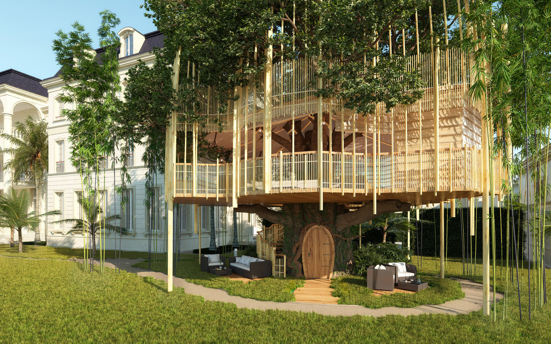 ArtStation - Tree House conception