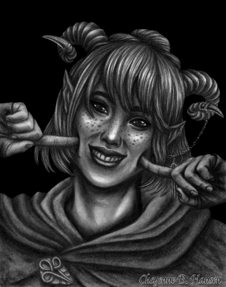 ArtStation - Tiefling Cleric Jester Portrait