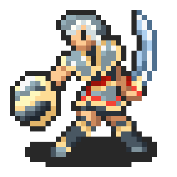 ArtStation - Monster Hunter Sword and Shield Girl as a Fire Emblem Unit