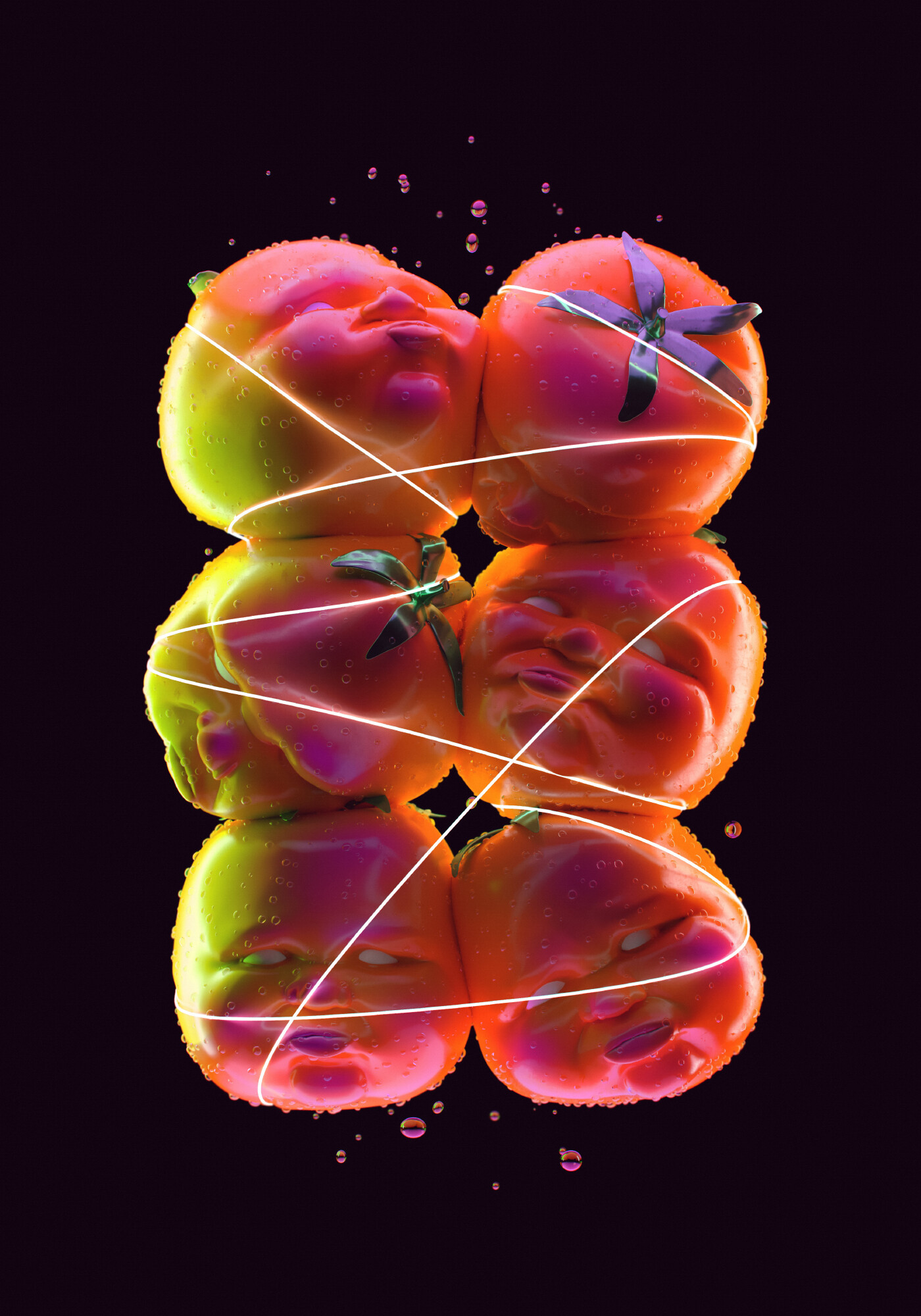 ArtStation - Neon thread on fantastic tomatoes