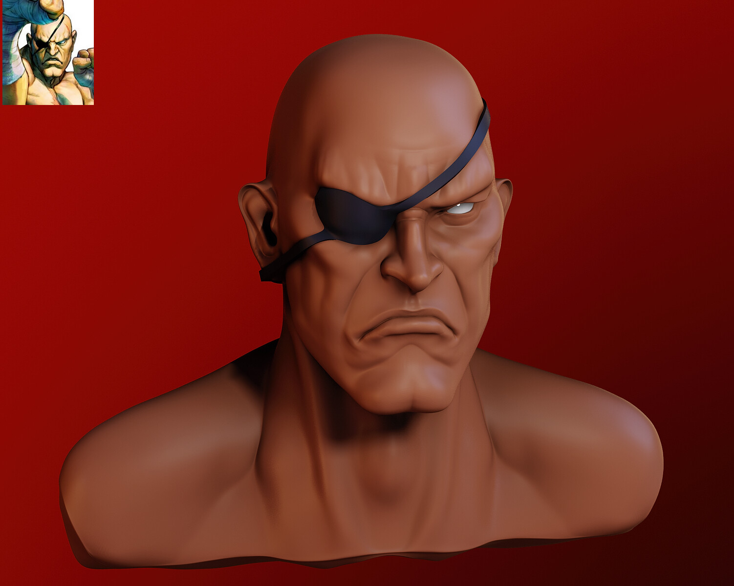 ArtStation - Sagat - Street Fighter 1/4
