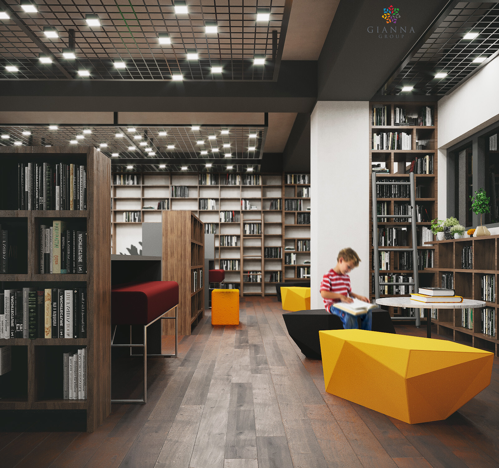 ArtStation - Çözüm Colleges / Library Design