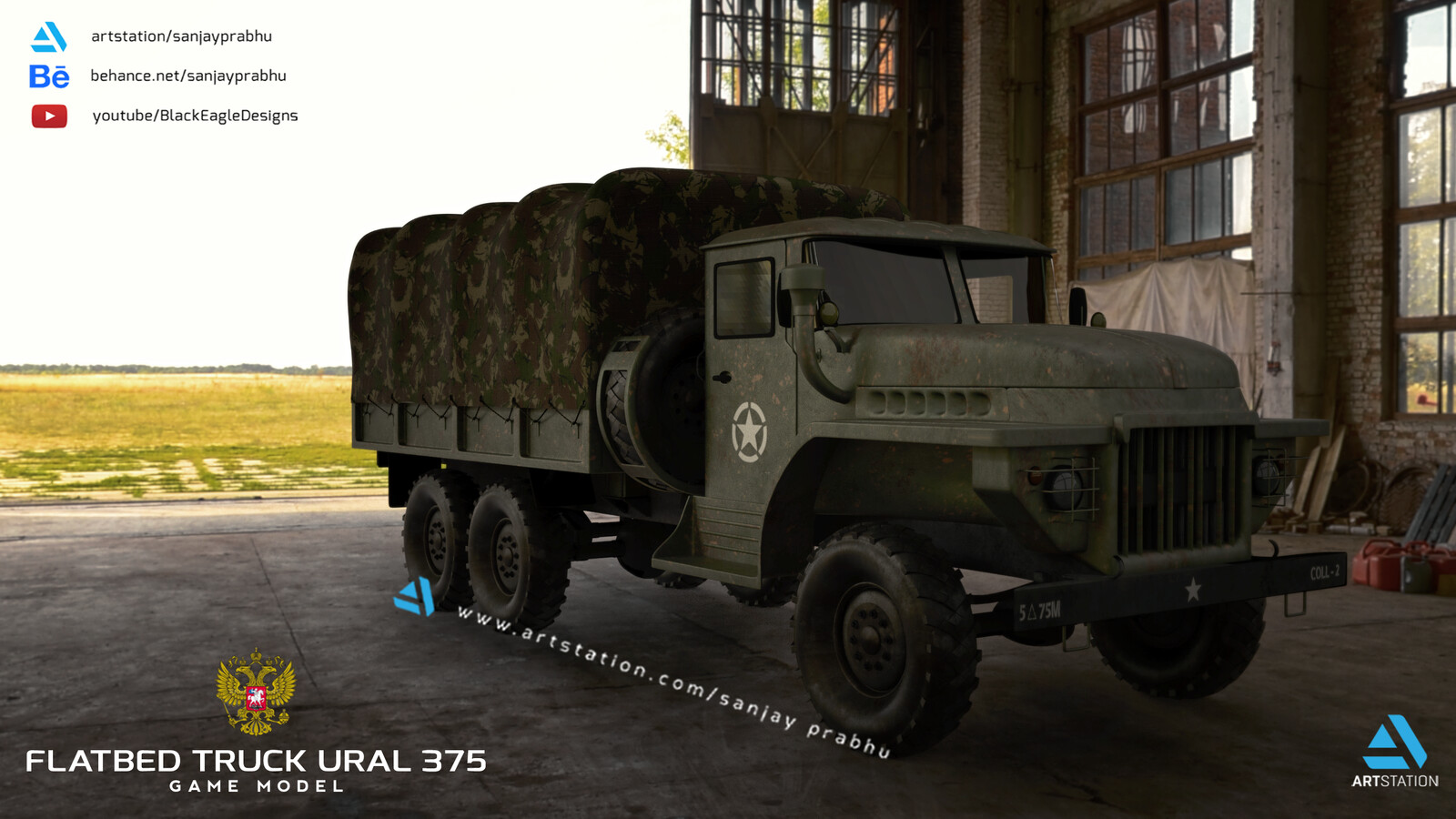 Sanjay Prabhu - Russian flatbed truck Ural-375