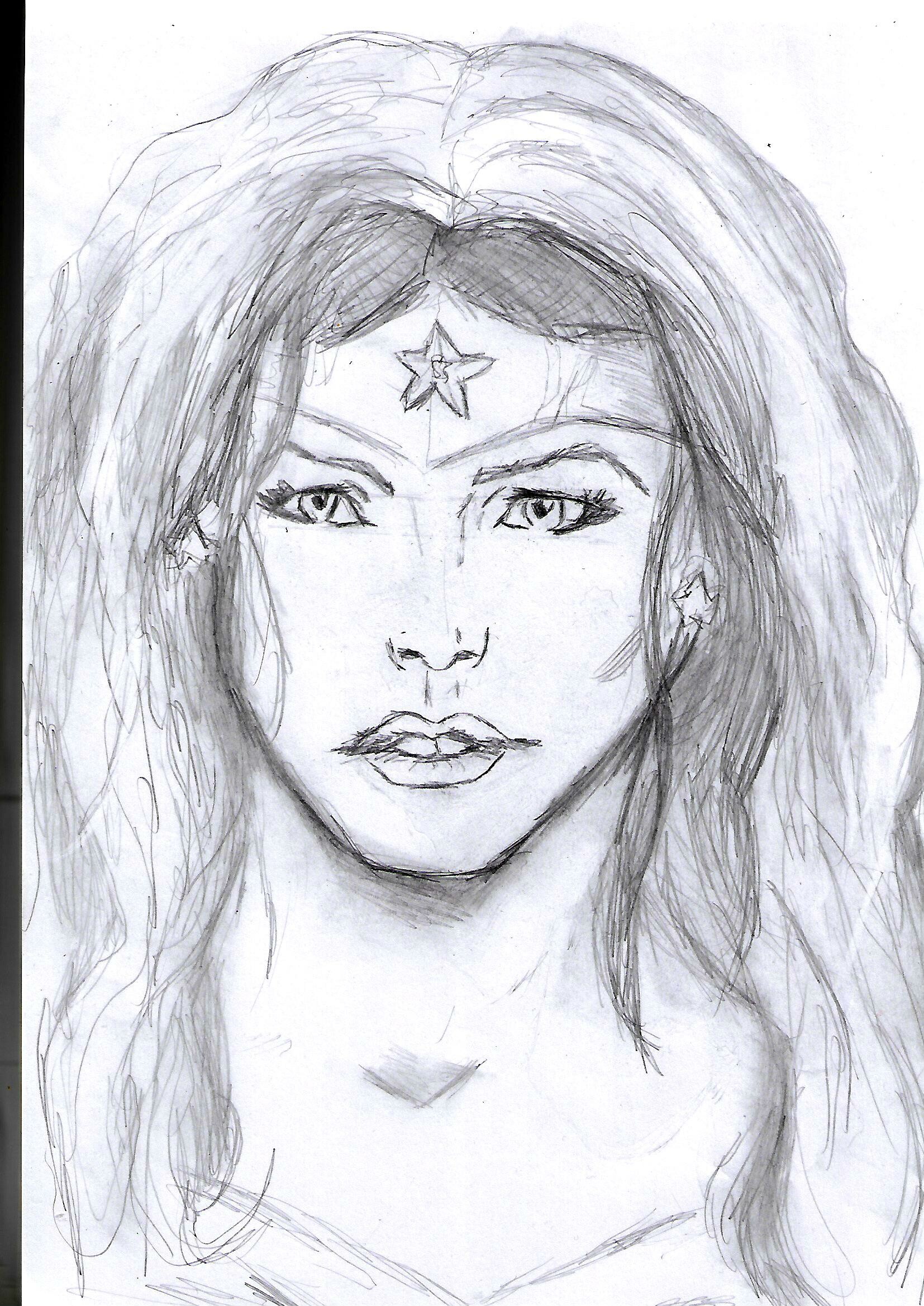 Wonder Woman Drawing Easy